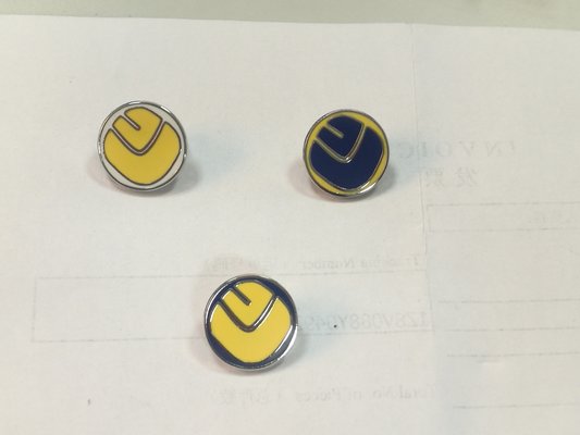 Football Shape Hard Enamel Lapel Pins , Nickle Plating Business Lapel Pins No Minimum