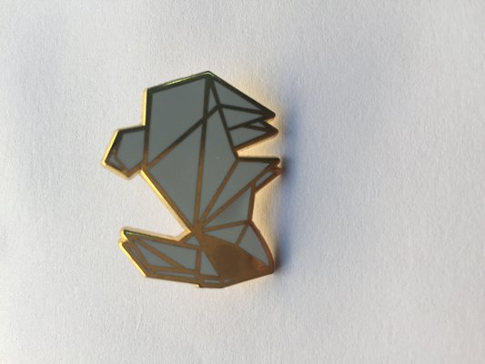 Custom Printed Lapel Pins With Gold Plating Hard Enamel , Animals Lapel Pin Badges