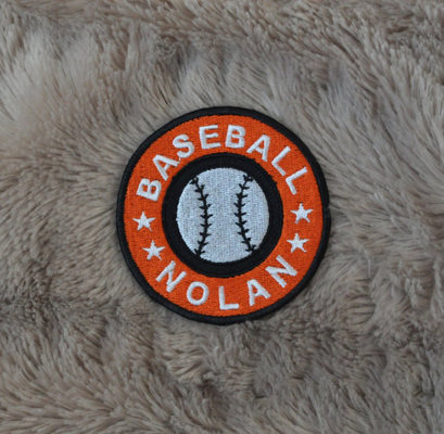 Sports Shape Custom Embroidered Patches With Textile Fabric Material