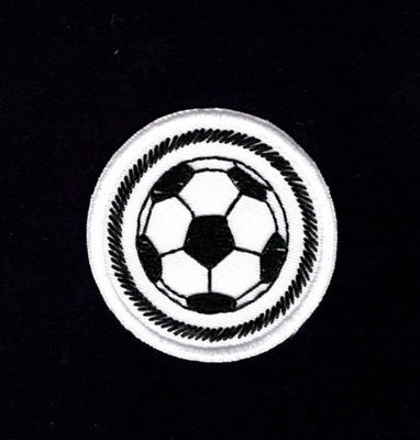 Sports Shape Custom Embroidered Patches With Textile Fabric Material
