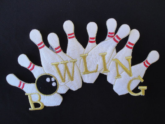 Sports Shape Custom Embroidered Patches With Textile Fabric Material
