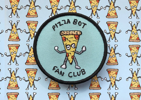 Cute Club Embroidered Logo Patches , Collectible Custom Embroidered Badges