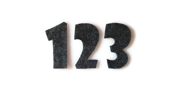 OEM / ODM Embroidered Number Patches With Heat Cut Border 2D 3D Design