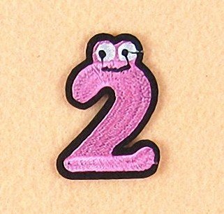 OEM / ODM Embroidered Number Patches With Heat Cut Border 2D 3D Design