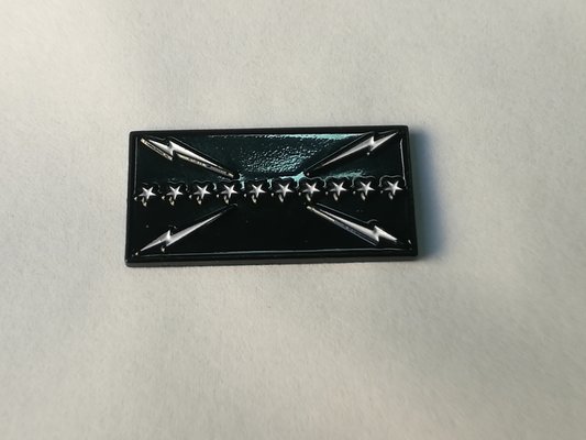 Flag Shaped Soft Enamel Lapel Pins / Dye Black Metal Enamel Pins 1.25 inch