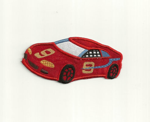 Cartoon Car Logo Embroidered Patches For Keychain , Custom Logo Patches