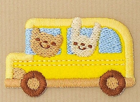 Cartoon Car Logo Embroidered Patches For Keychain , Custom Logo Patches