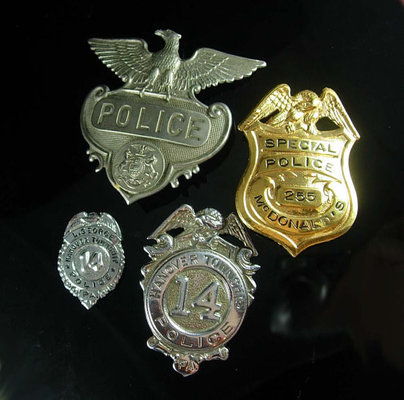 Police Military Badge Golden / Nickel Plating 3D Logo , Special Investigator Badge