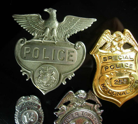 Police Military Badge Golden / Nickel Plating 3D Logo , Special Investigator Badge