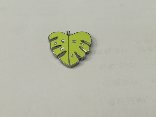 Custom Leaf Shape Hard Enamel Badges , Custom Lapel Pins Small Order