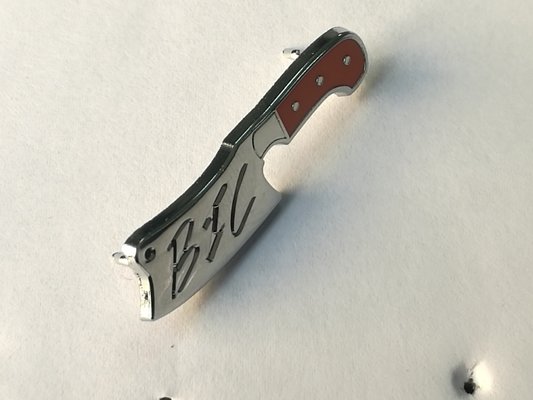 Chrome Plating Hard Enamel Lapel Pins , Blade Shaped Vintage Lapel Pins
