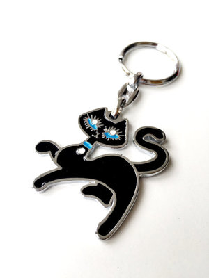 Trolley Promotional Metal Keyrings With Soft / Hard Enamel In Nickel / Golden Plating