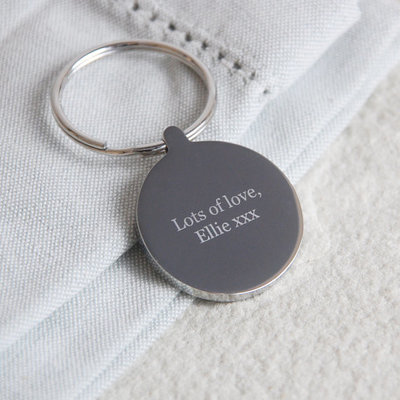 Fashionable Promotional Metal Keyrings With Stamping Letter For Family Gifts