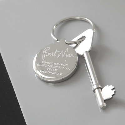 Fashionable Promotional Metal Keyrings With Stamping Letter For Family Gifts