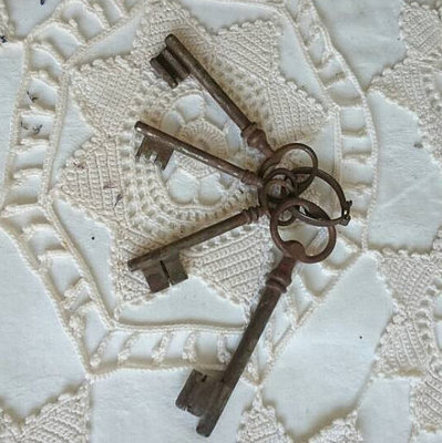 Metal Personalized Key Holder , Antique Style Small Key Chain Rings