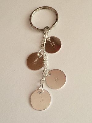 Soft / Hard Enamel Metal Custom Made Keyrings Fashion With Stamp Letter