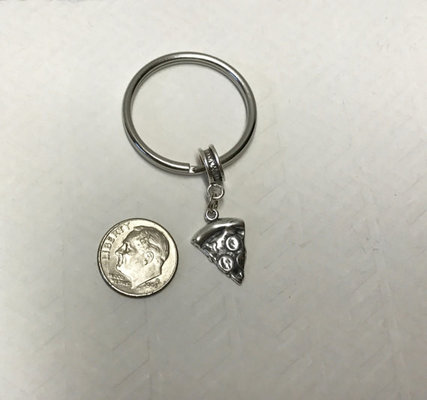 Custom Promotional Metal Keyrings With Nickel / Silver Plating Food Shape