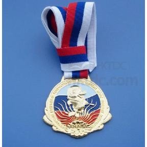 Aluminum Alloy / Brass Medal With Ribbon , Military Service Medals And Ribbons Custom