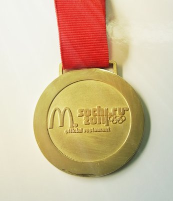 Enamel Campaign Medals With Ribbon Gold Plating , Custom Sports Medals