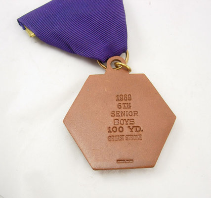 Custom Award Medal With Blue Ribbon Hard Enamel For The CICCA 3D Embossed Logo