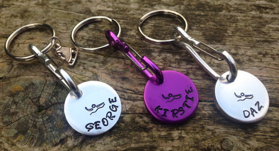 Medal Promotional Trolley Coin Keyring , Metal Supermarket Trolley Tokens
