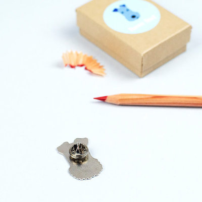 Cute Mouse And Dog Enamel Lapel Pins Balck Nickel Plating With Soft Enamel