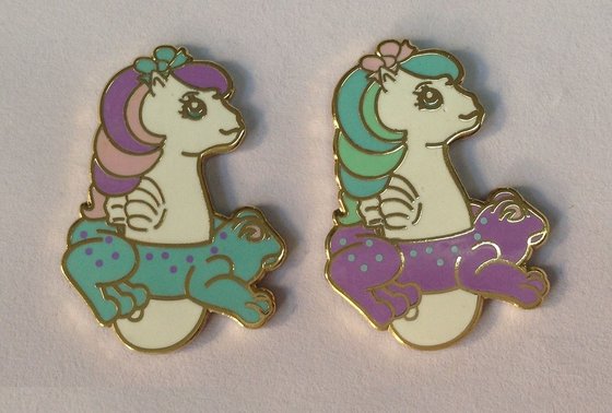 Cartoon Sea Pony Lapel Pin Hard Enamel Color , Gold Plating Cute Enamel Pins