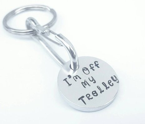 Penguin Family Metal Trolley Coin Keychain Die Casting Custom Logo