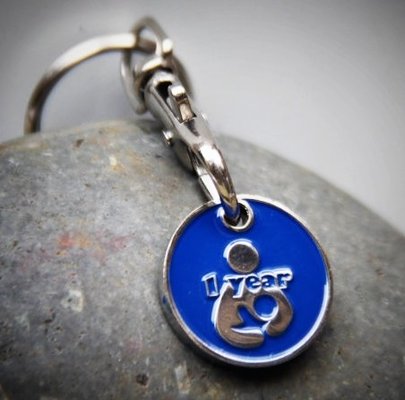 Metal Personalised Trolley Coin Keyring , Promotional Shopping Cart Token Key Chains