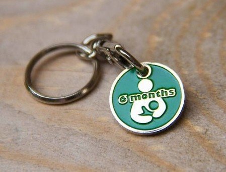 Metal Personalised Trolley Coin Keyring , Promotional Shopping Cart Token Key Chains