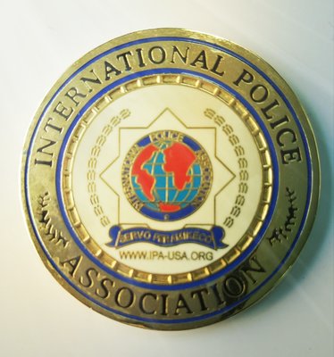 Brass Hard Enamel Military Challenge Coins International Police Logo Printed