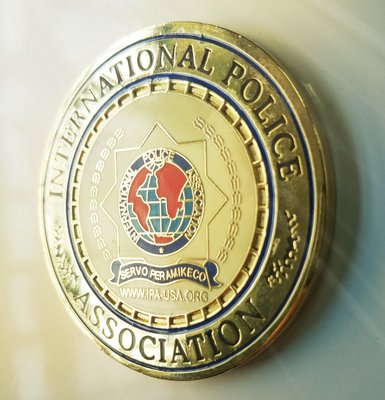 Brass Hard Enamel Military Challenge Coins International Police Logo Printed