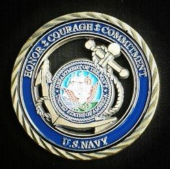 Blue United States navy seal challenge coin Metal Soft Enamel Die Casting