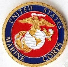 Metal Marine Corps Military Challenge Coins Nickel Plating For Promotional Gifts