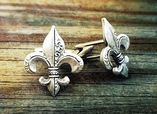 Irregular Shape Mens Engraved Cufflinks Vintage , Mens Wedding Cufflinks