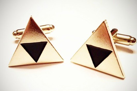 Custom Design High End Metal Cufflinks Triangle Shape Gold And Silver Cufflinks