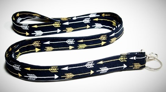 Fashion Custom Neck Lanyards Black Color For Id Card , Custom Lanyards With Logo