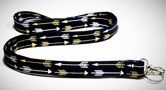 Fashion Custom Neck Lanyards Black Color For Id Card , Custom Lanyards With Logo