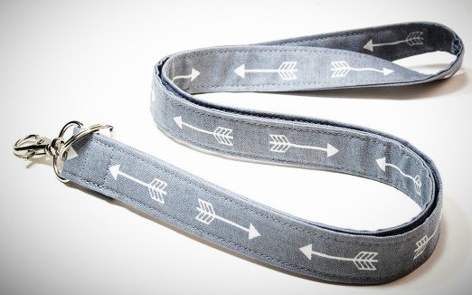 Gray Color Custom Neck Lanyards Name ID Badges / Cell Phone Holding