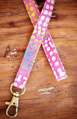 Fashion Colorful Custom Neck Lanyards With Mini Dot For Bus Card / Phone