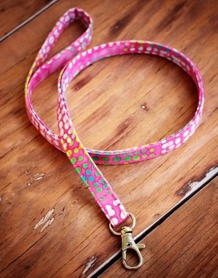 Fashion Colorful Custom Neck Lanyards With Mini Dot For Bus Card / Phone