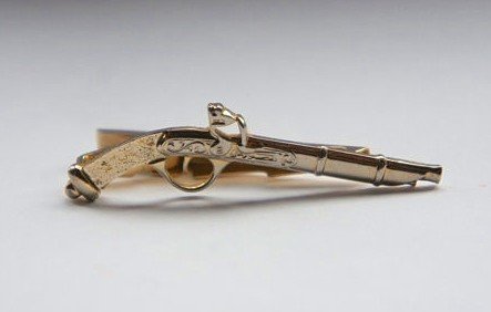 Personalized Metal Tie Clip With Color In Gold / Silvery Plating For Famliy Gift