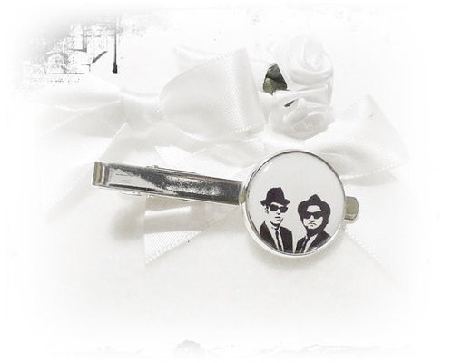 Crystal Inlaid Metal Tie Clip Tie Bar For Wedding Party / Woodland Gift