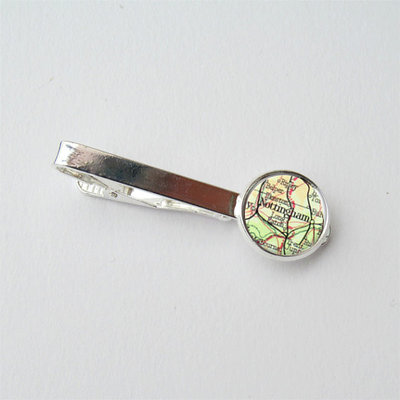 Metal Skinny Tie Bar Clip For Valentines Day , Engraved Tie Pin Customized