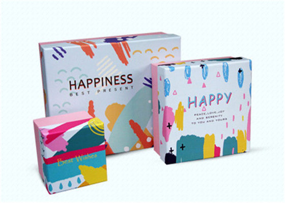 Fashion Cardboard Custom Paper Gift Box With UV Coating / Stamping
