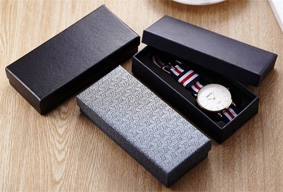 New Style Custom Paper Gift Box For Lid And Base Covered Paper Watch Box