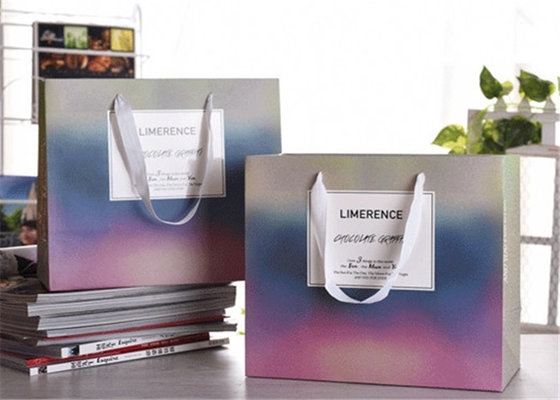 Side Gusset Bag Custom Paper Shopping Bags For Packaging Gift Clothes