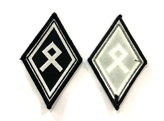 Eco - Friendly Cotton Custom Logo Embroidery Patches With Injection / Mold Pressing