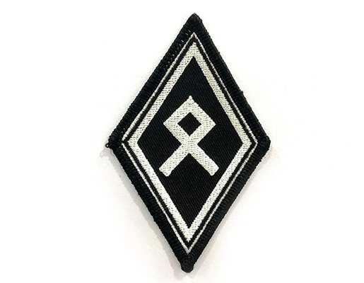 Eco - Friendly Cotton Custom Logo Embroidery Patches With Injection / Mold Pressing