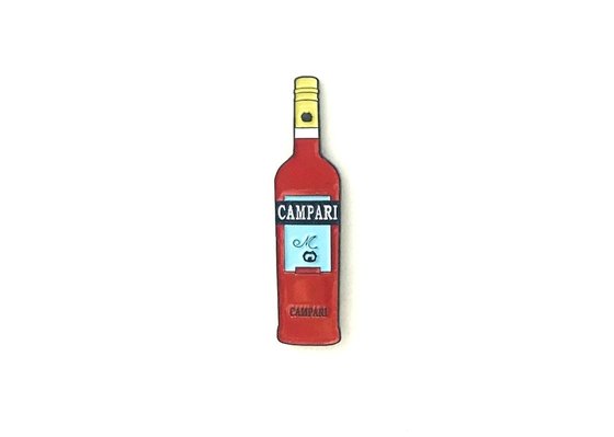 Bottle Shape Customized Metal Soft Enamel Laple Pin With Red Colour